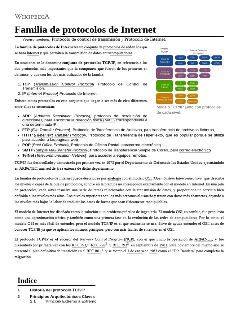 Familia - de - Protocolos - de - Internet, WP, 21.10.17 | PDF | Conjunto de protocolos de ...