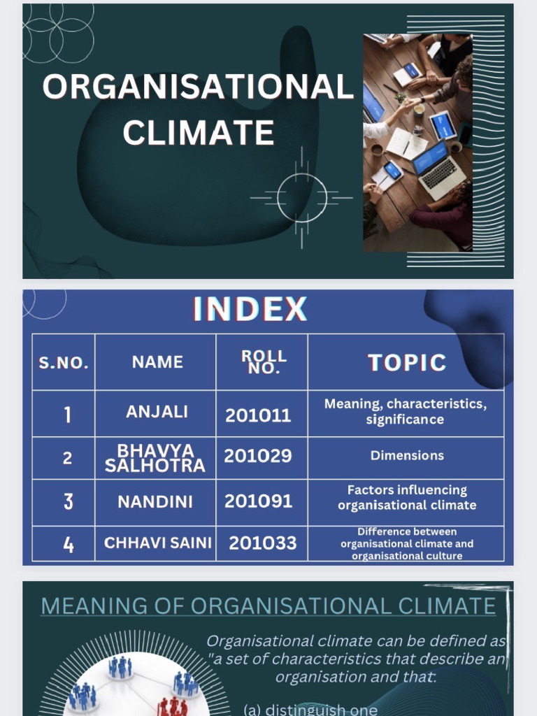 Group-9 Organisational Climate | PDF