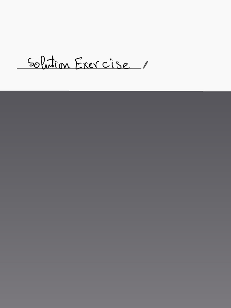 Solution Exercises 1 | PDF