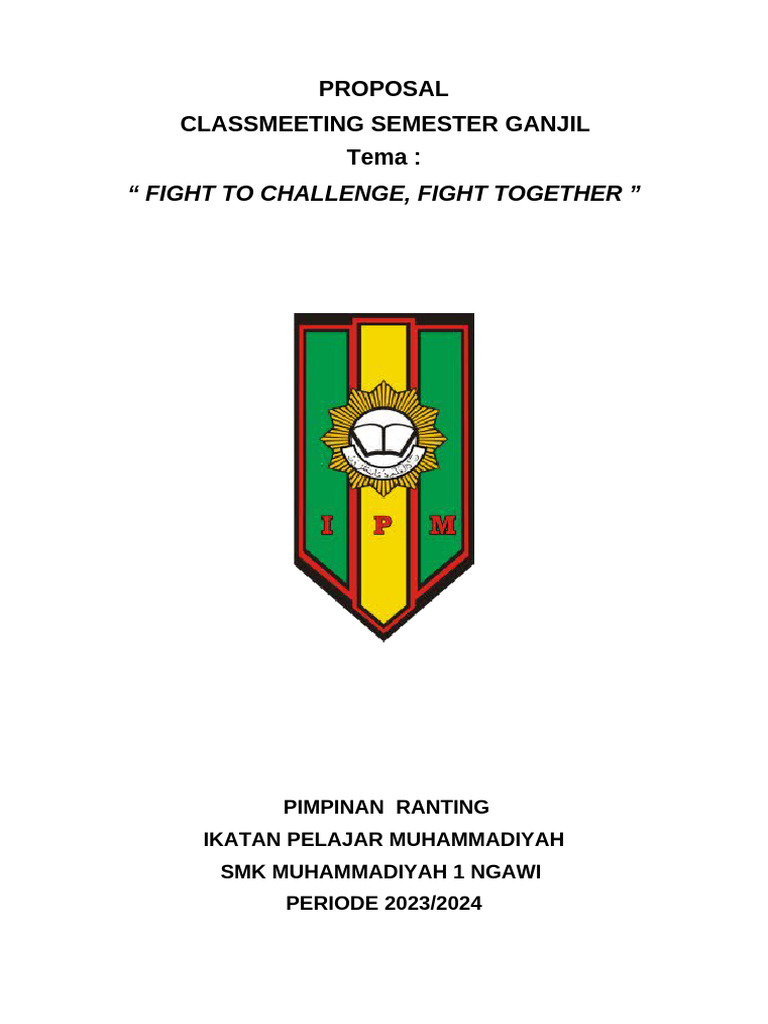 Proposal Classmeet 2022 | PDF