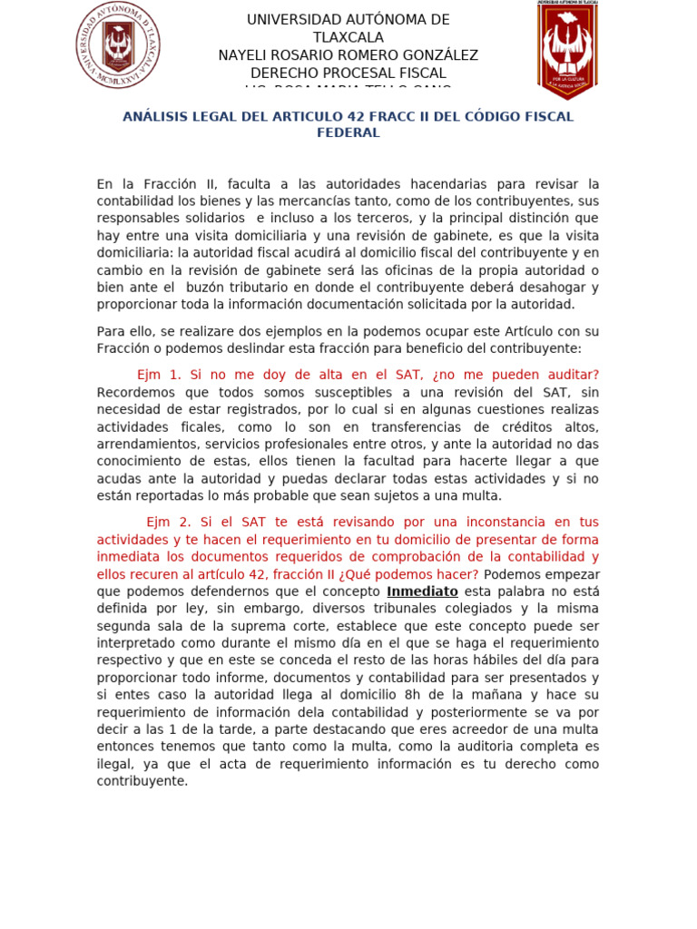 Analisis Legal - Nayeli Rosario Romero Gonzalez - 7uv | PDF