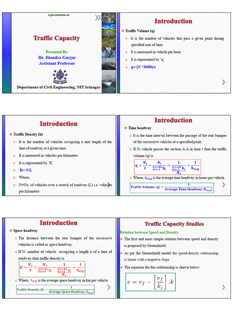 3.1 - Traffic Capacity | PDF | Traffic | Speed