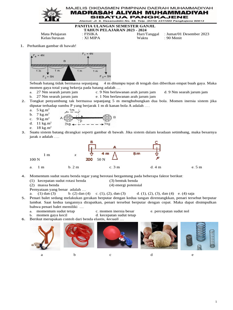Soal PAS Fisika Kelas XI | PDF