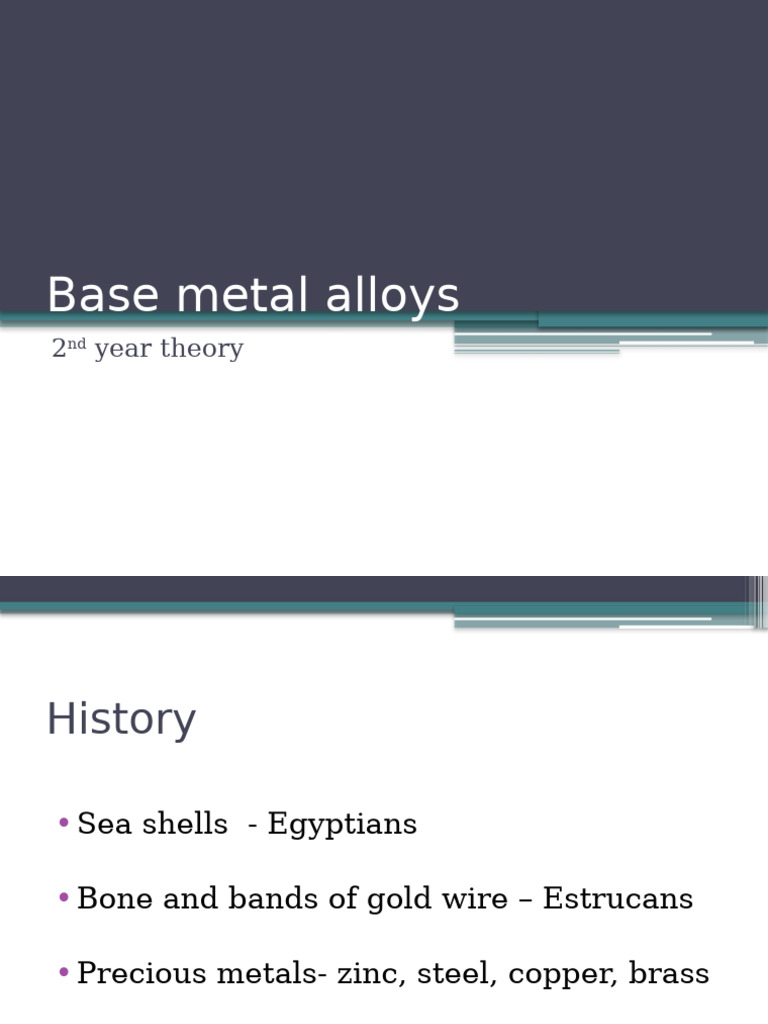 Base Metal Alloys | PDF