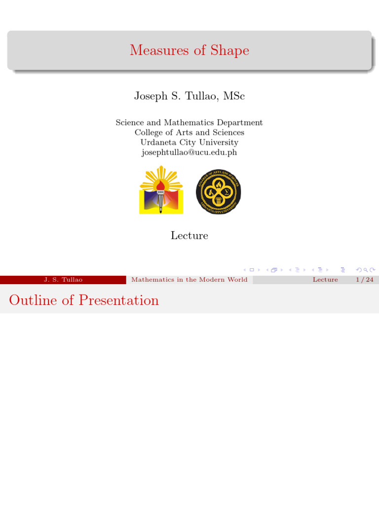 Measures of Shape 2023 2024 | PDF