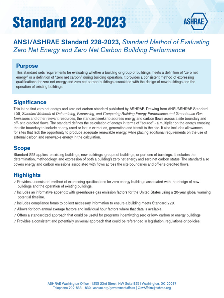 Standard 228 2023 Fact Sheet | PDF