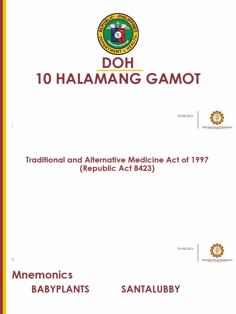 10 Halamang Gamot | PDF