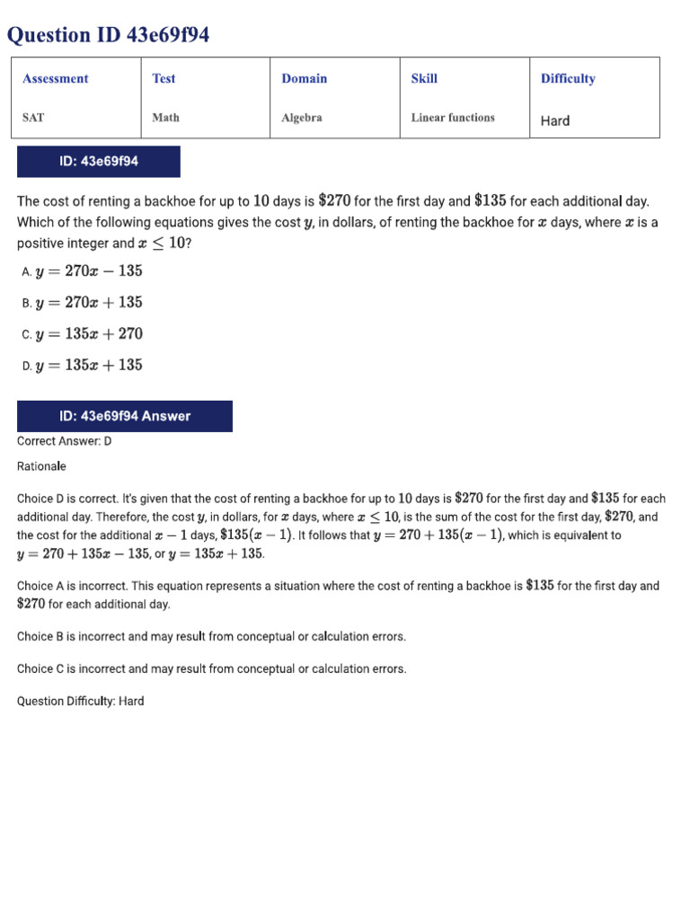 Algebra (Hard) | PDF