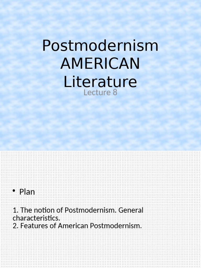 American Postmodernism | PDF