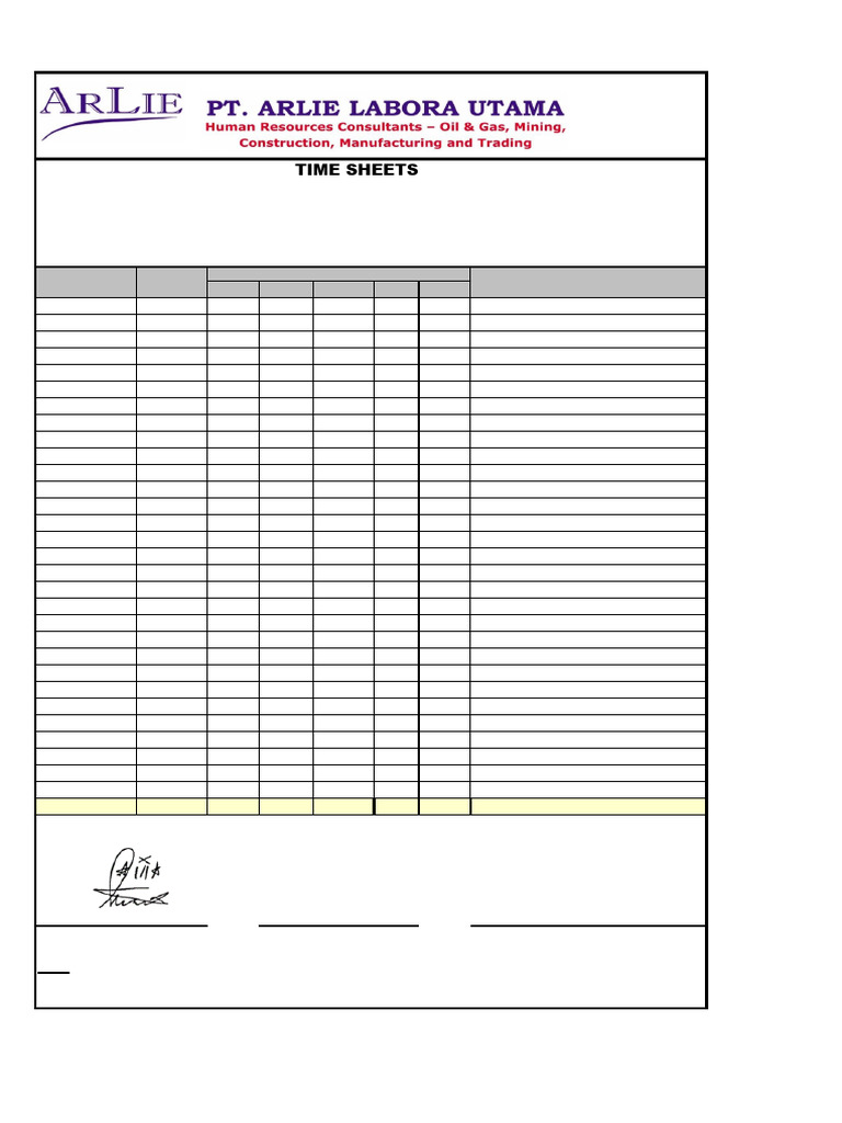 Timesheet Form - Juni 2024 | PDF