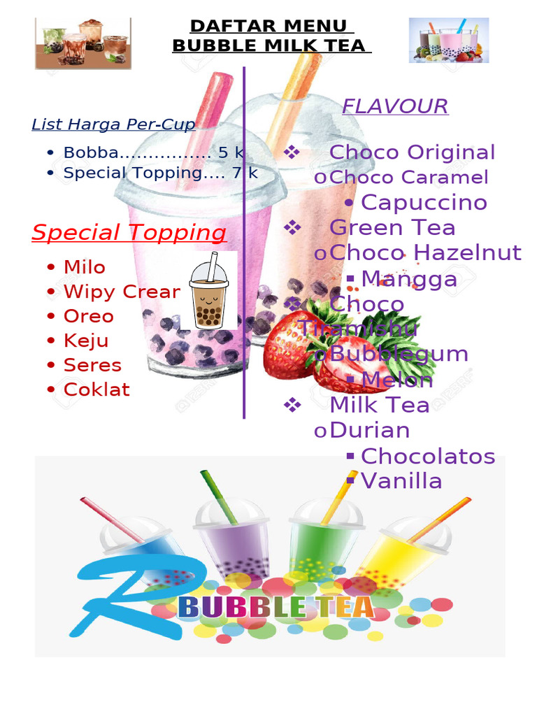 Daftar Menu Bobba | PDF