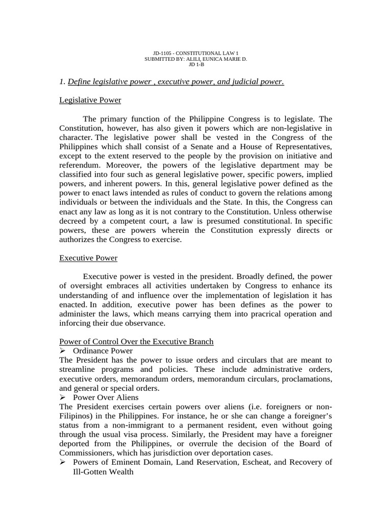 Consti. Law Assignment | PDF