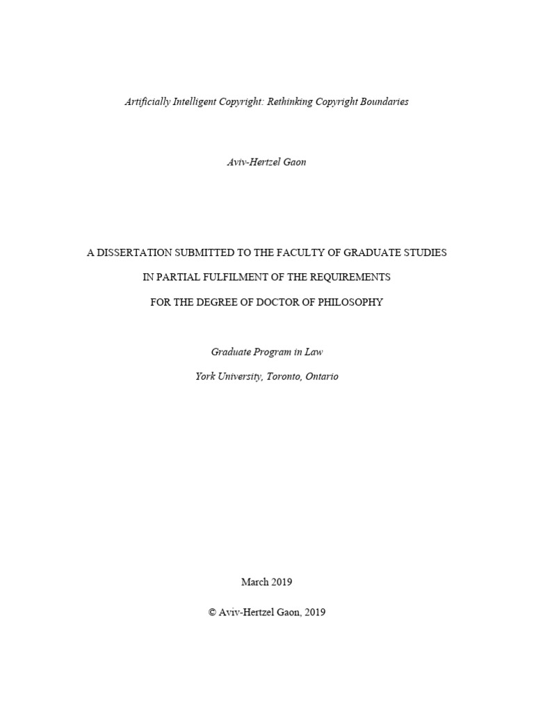 DISSERTATION - Artificially Intelligent Copyright Rethinking Copyright ...