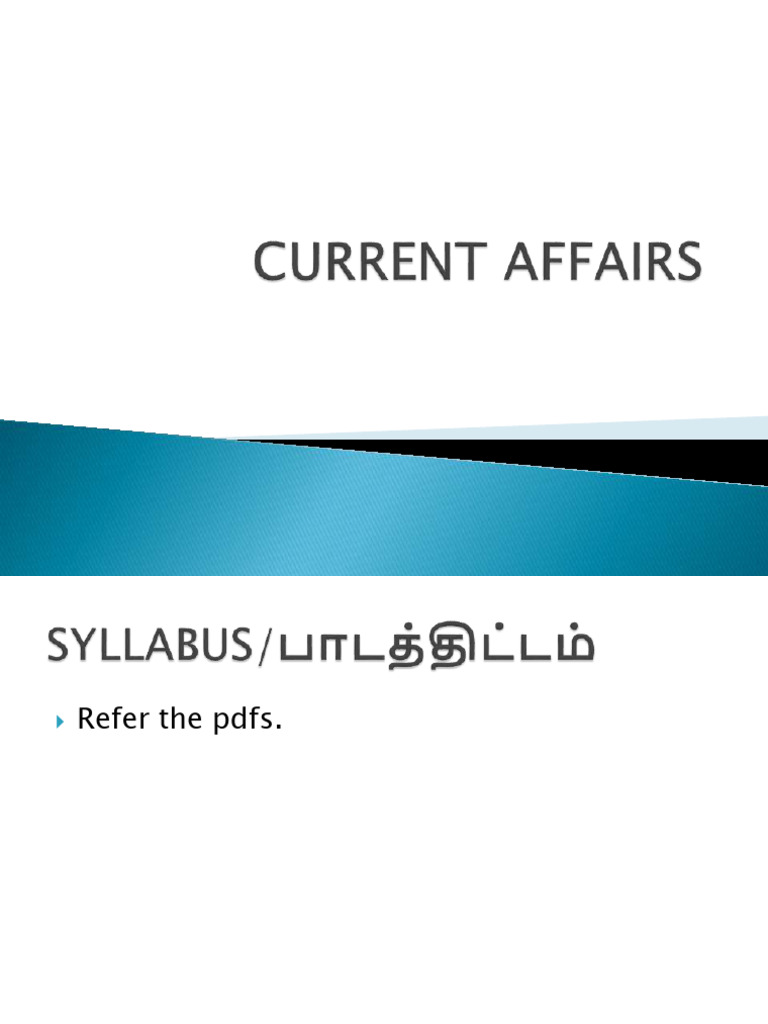 Intro-CURRENT AFFAIRS | PDF