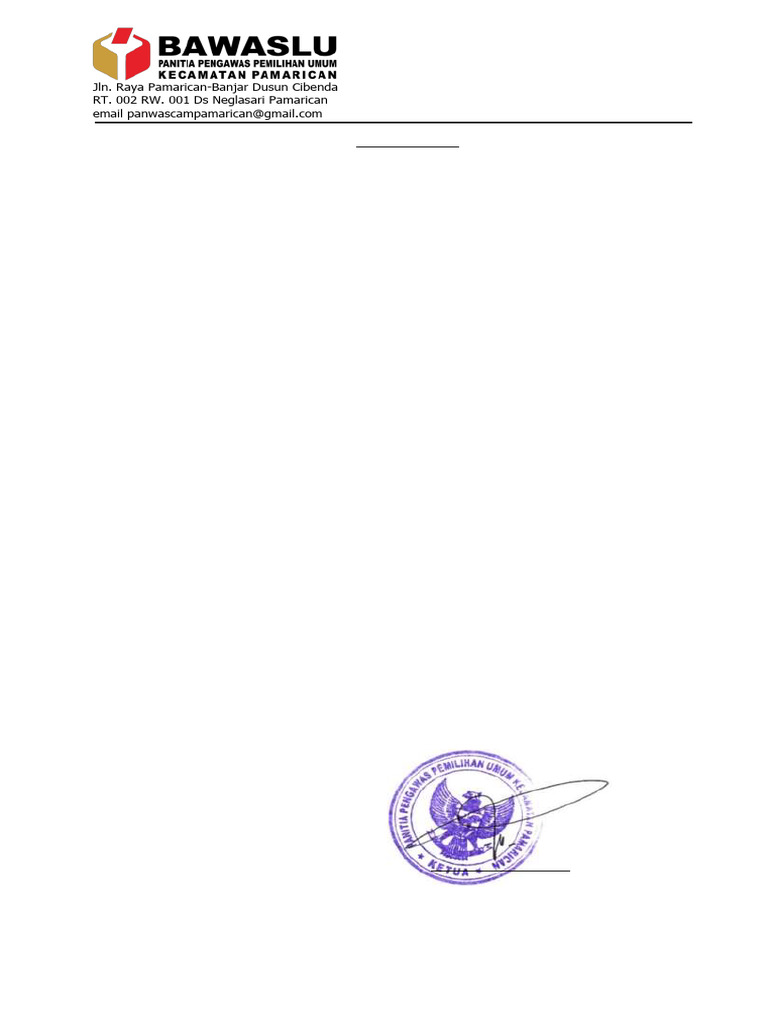SURAT TUGAS Pengawasan Pelaksanaan Pemutakhiran Data Pemilih Tahun 2024 | PDF