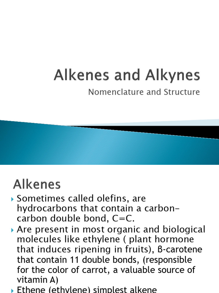Alkenes and Alkynes PDF | PDF