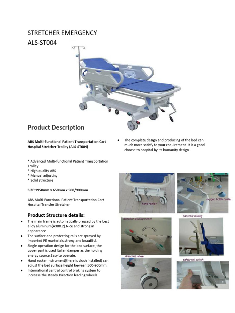 Stretcher Emergency Als St004 | PDF