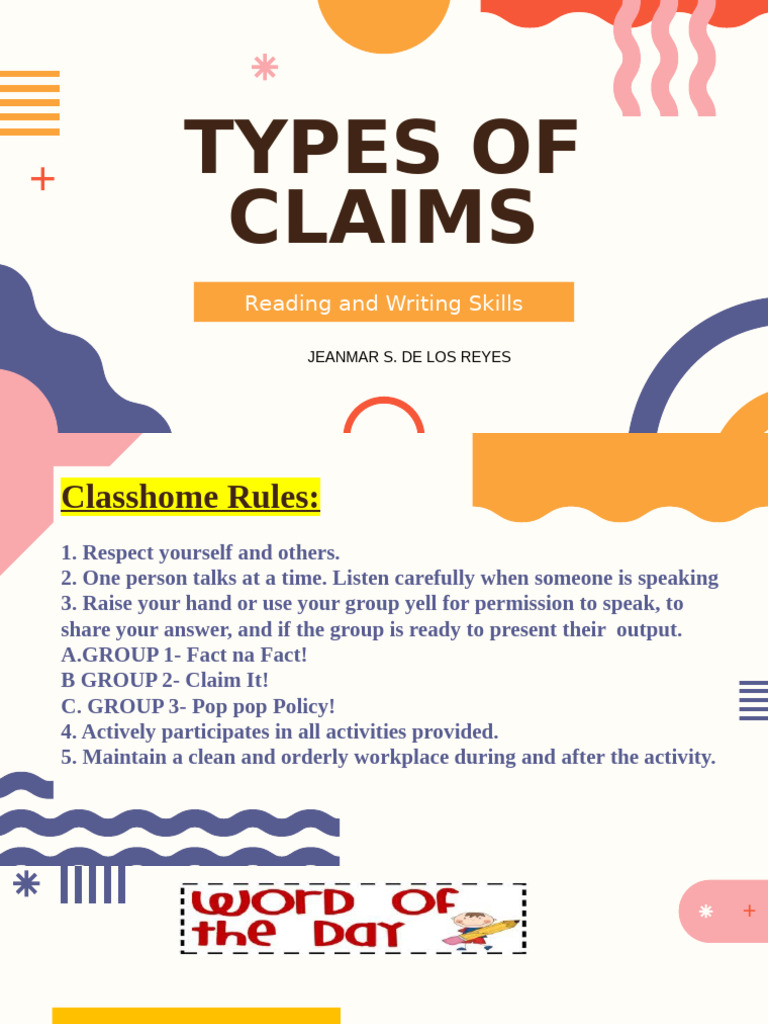 types of claims | PDF