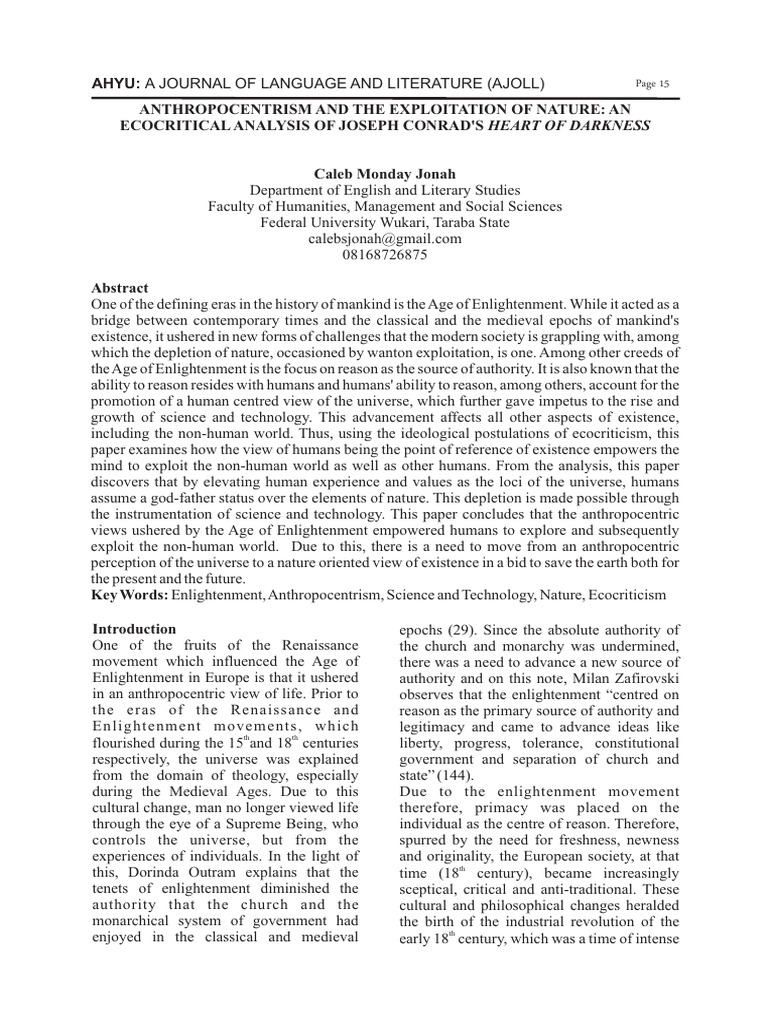 Article+3-Anthropocentrism_and_exploitation_of_nature | PDF Article+3-Anthropocentrism_and_exploitation_of_nature | PDF