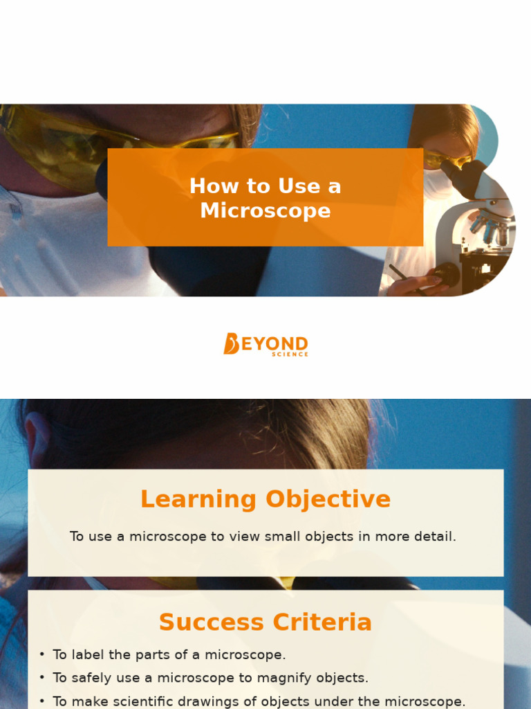 How To Use A Microscope PowerPoint | PDF