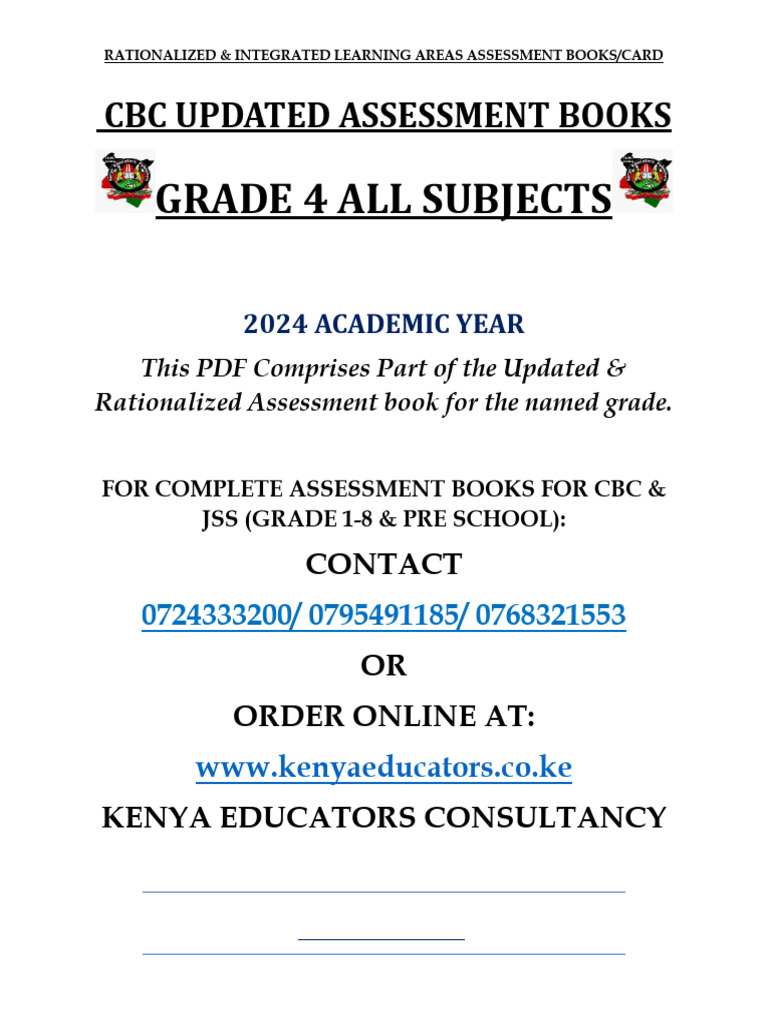 GRADE 4 ASSESSMENT BOOK | PDF