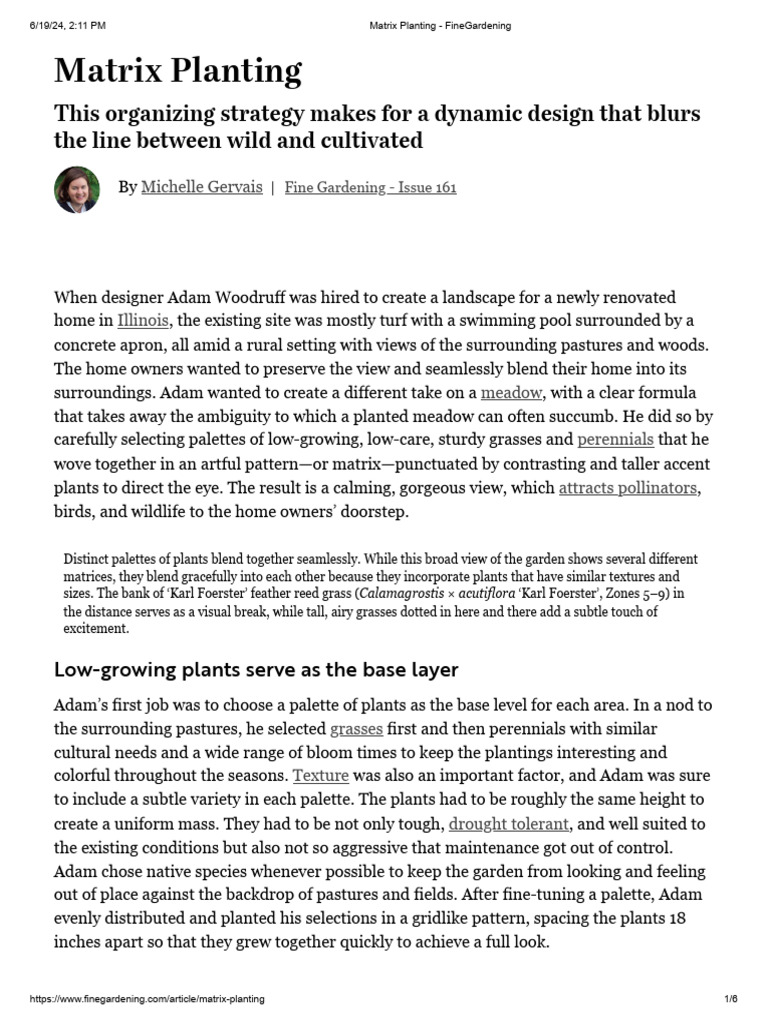 Matrix Planting - FineGardening | PDF