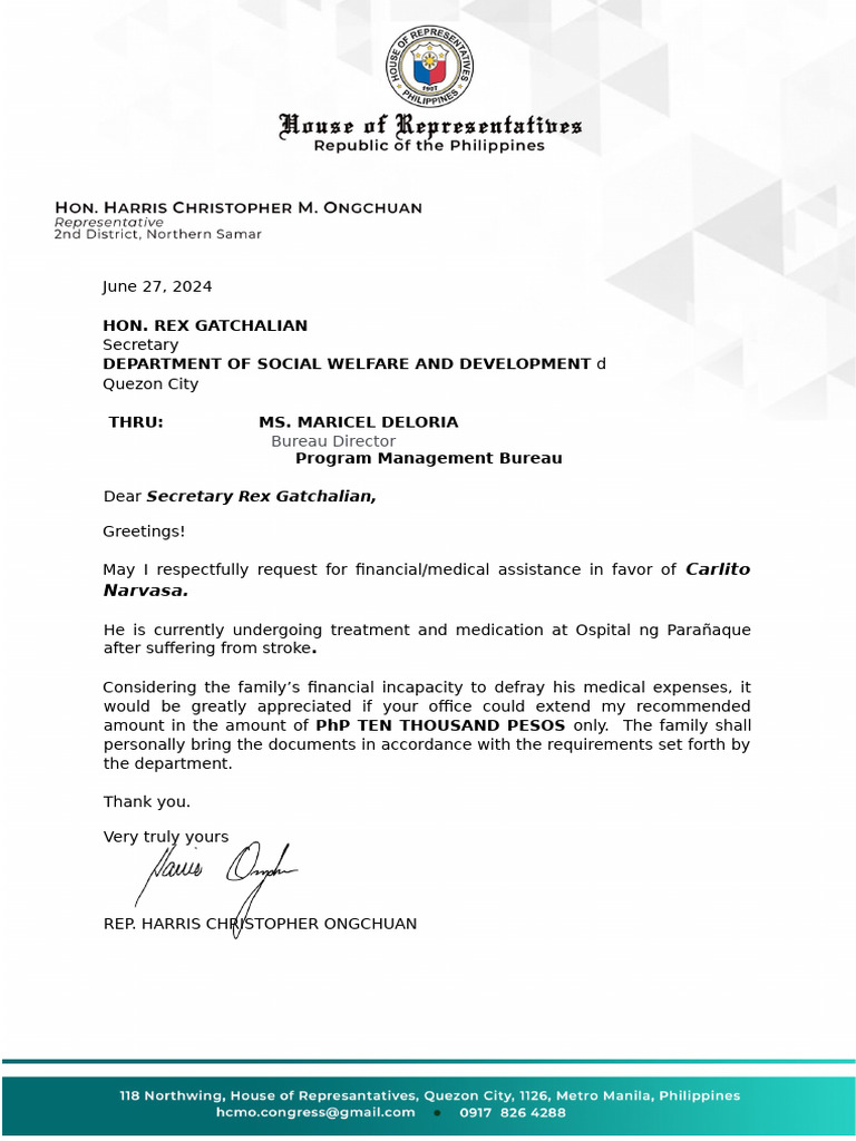 DSWD Medical Central Narvasa | PDF