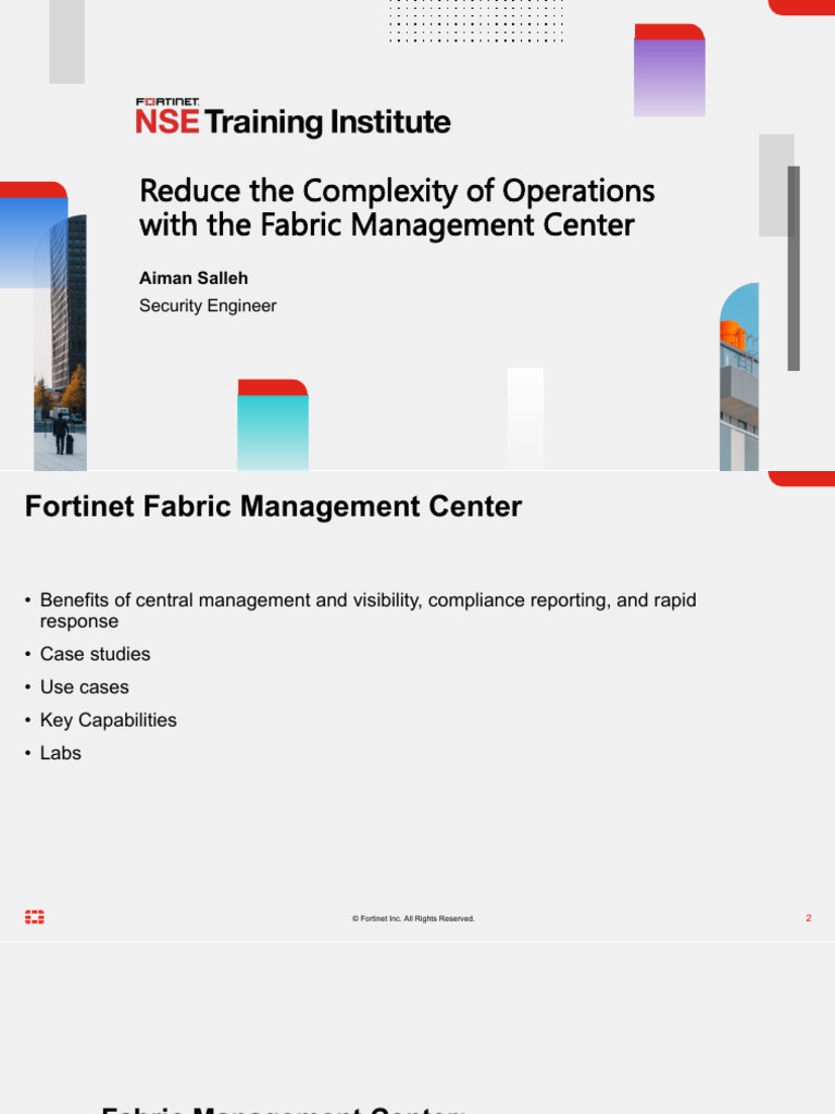 FFT - Fabric Management Center Presentation r1.00 | PDF