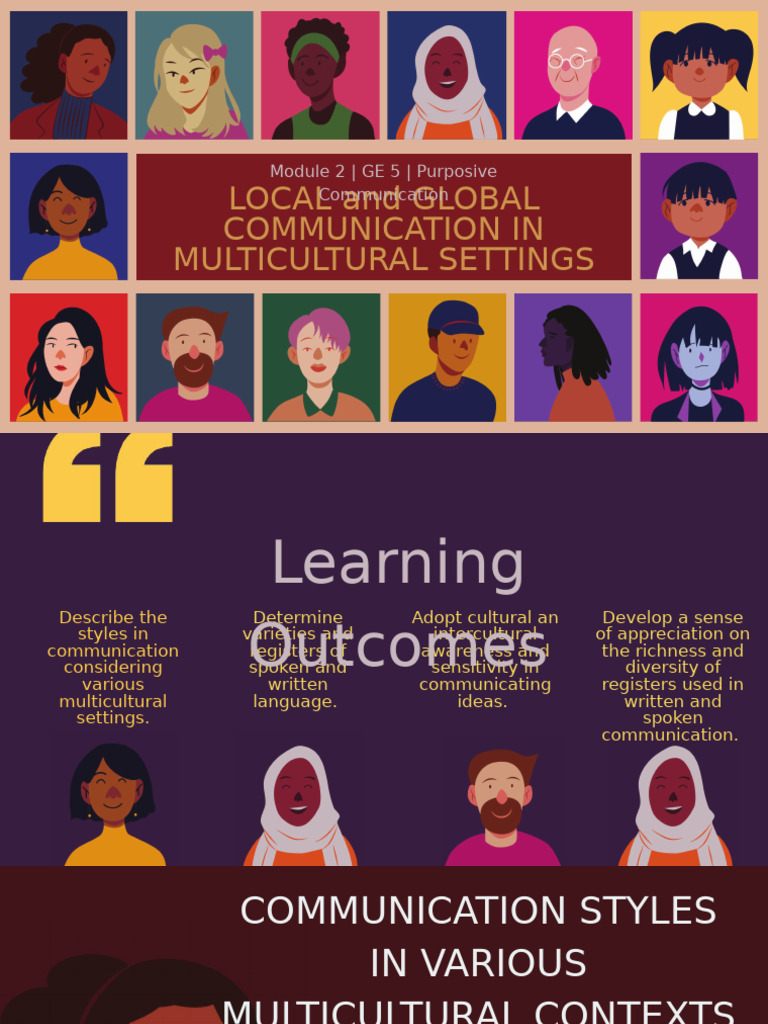 Local and Global Communication in Multicultural Settings | PDF