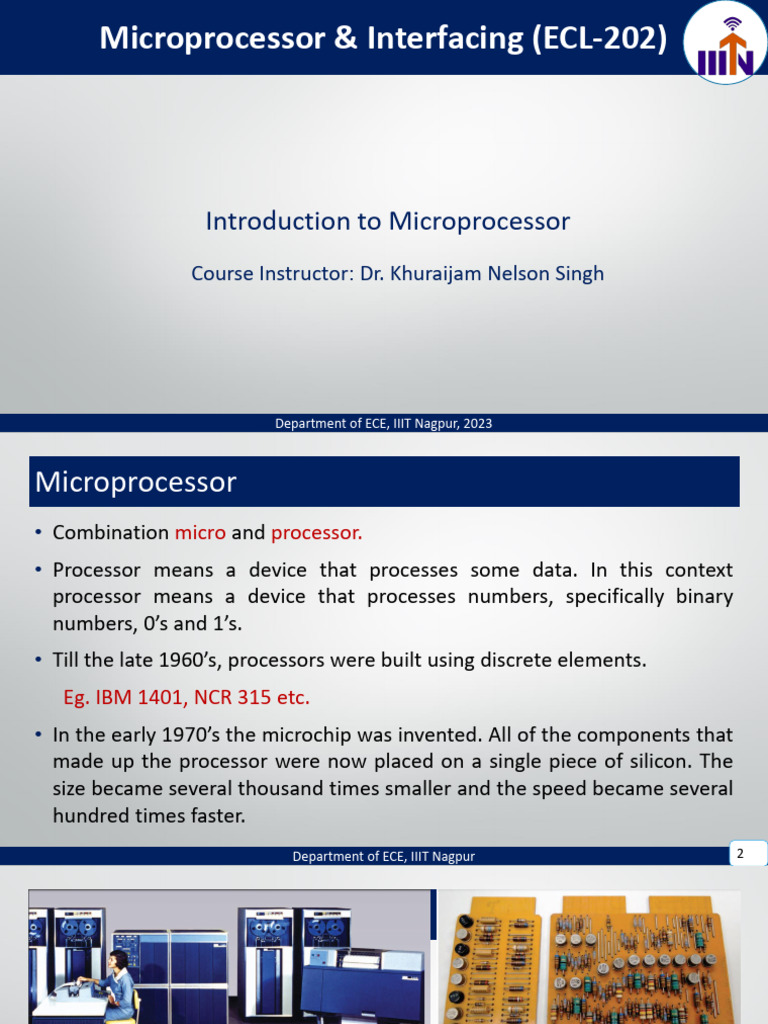 Introduction To Microprocessor | PDF