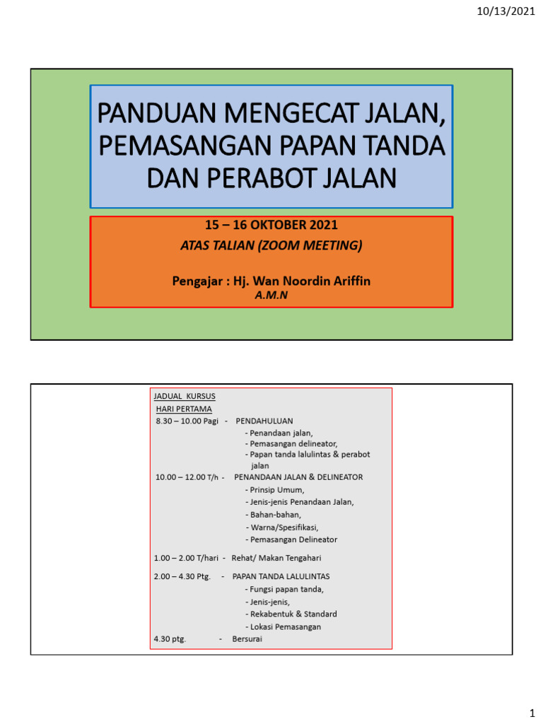 Panduan Mengecat Jalan, P. Tanda & Perabot Jalan | PDF