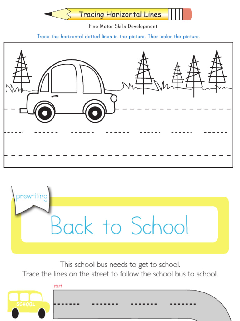 Tracing Horizontal Lines: Trace The Horizontal Dotted Lines in The ...