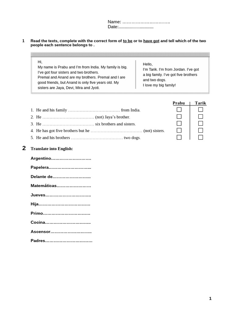Start Unit and Unit 1 Test | PDF