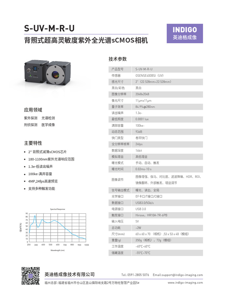 INDIGO-UV sCMOS Camera | PDF