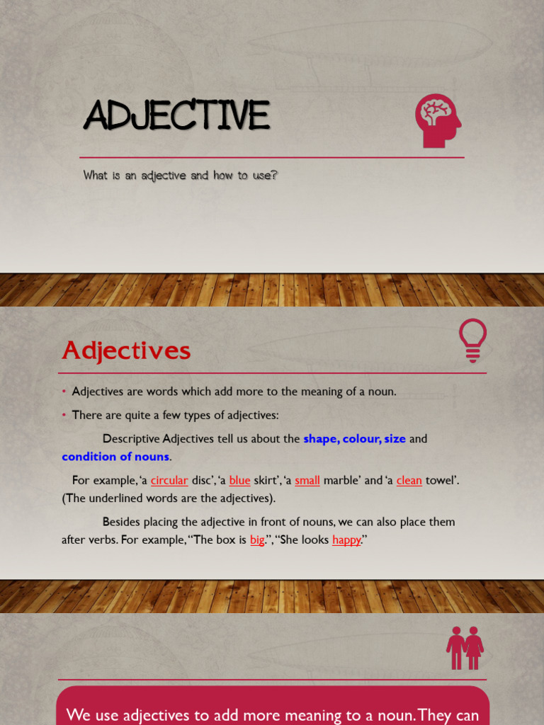 Understanding Adjectives and Their Use | PDF | Foreign Language Studies