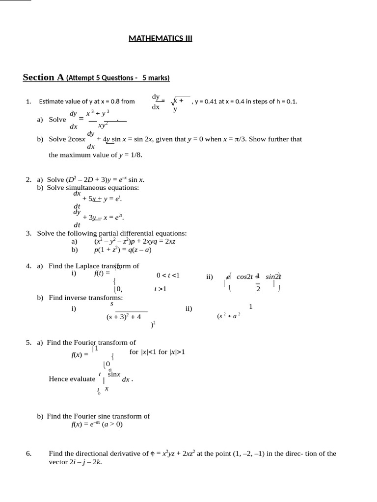 MATHEMATICS III | PDF