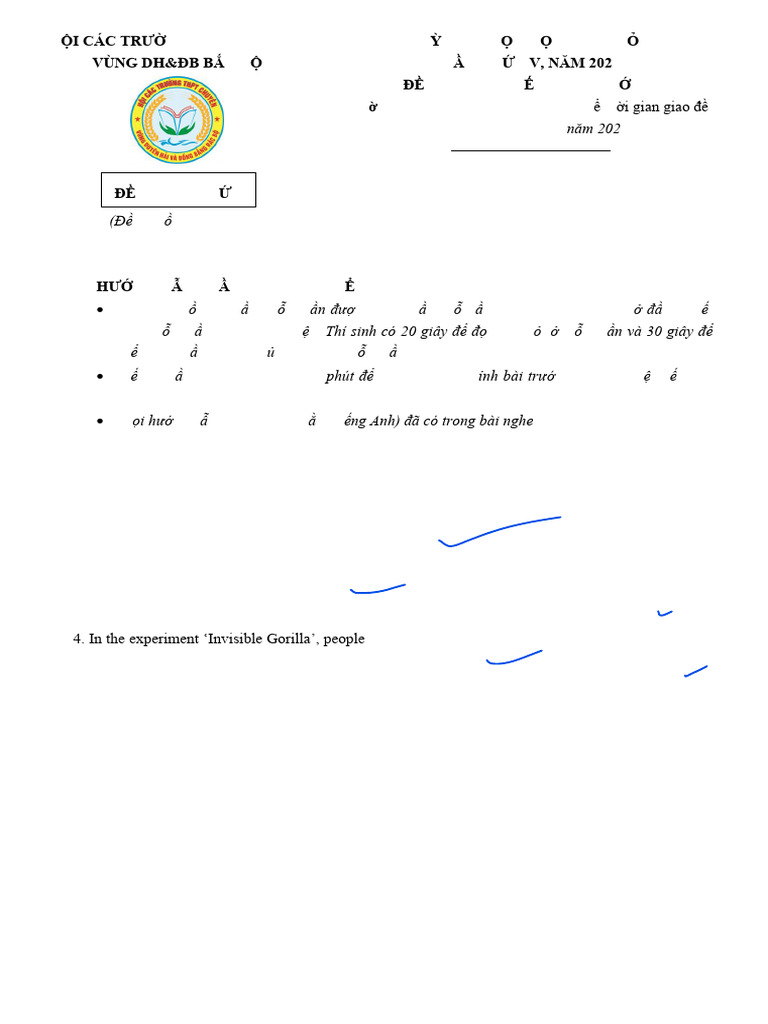 Dề Thi Chính Thức Kỳ Thi HSG Khu Vực Duyên Hải Và Dồng Bằng Bắc Bộ DHBB Năm 2024 - Lớp 11 | PDF