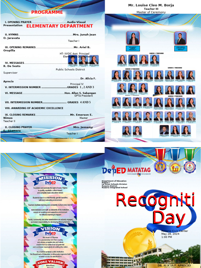 Recognition Program Sy 2023 2024 | PDF