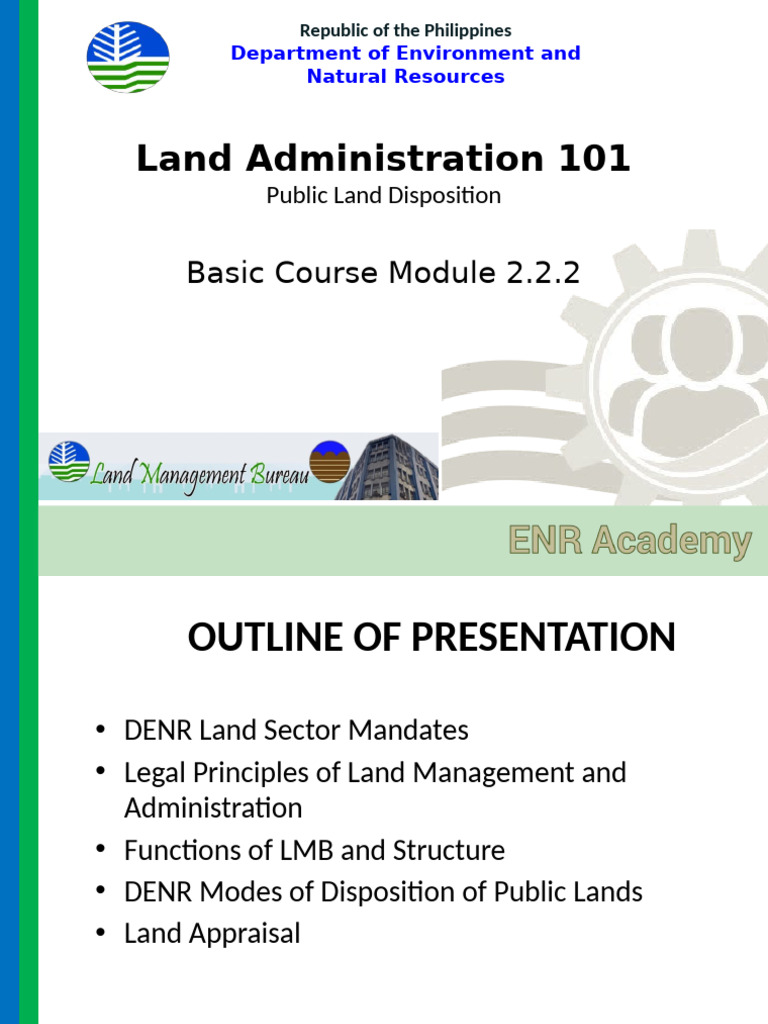 BCM2.2.2 Land Management 101 - Public Land Disposition-Revised | PDF