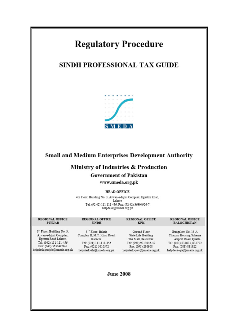 RP Sindh Professional Tax Guide | PDF | Taxes | Excise