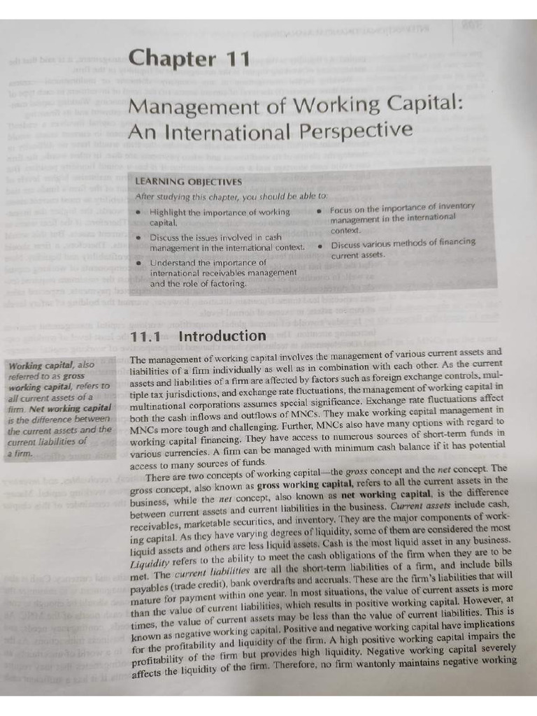 Working Capital Management | PDF