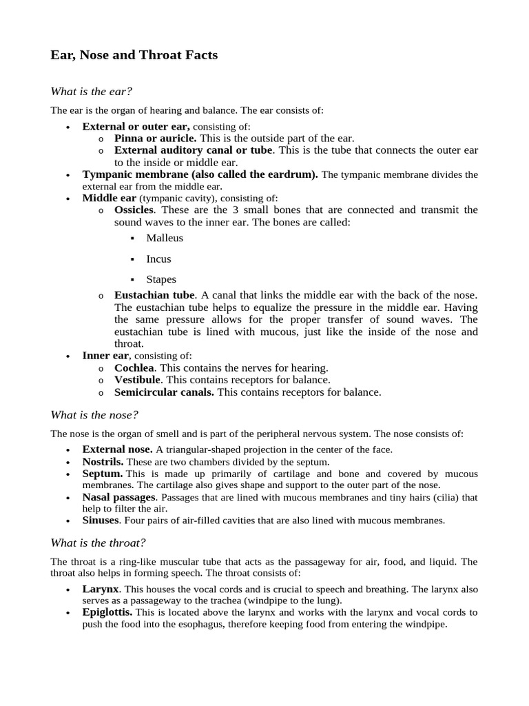 reading-ENT-ORL | PDF