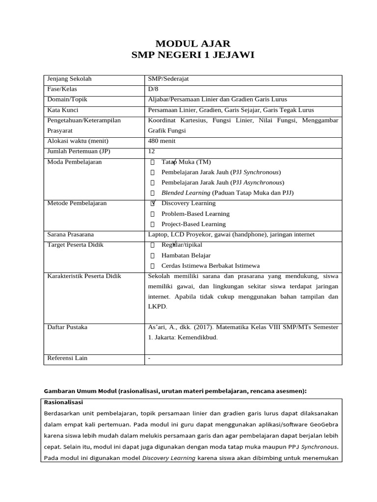 TUGAS MODUL AJAR_H. MAT BASIR, S. Pd | PDF
