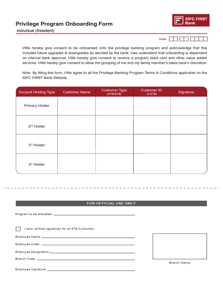Program Onboarding Form | PDF