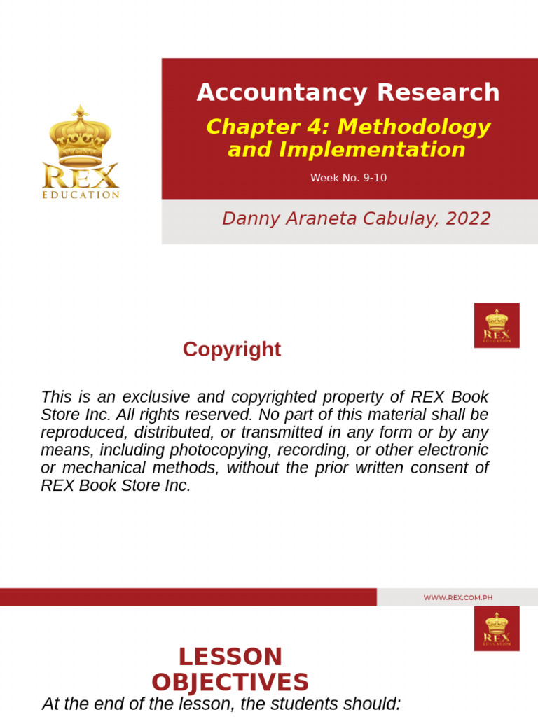Accountancy Research Chapter 4 1 | PDF