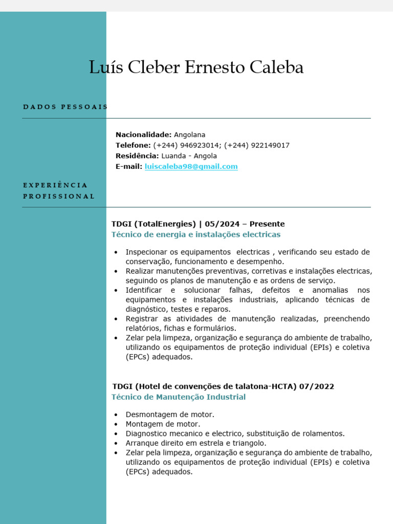 CV Novo Cleber | PDF