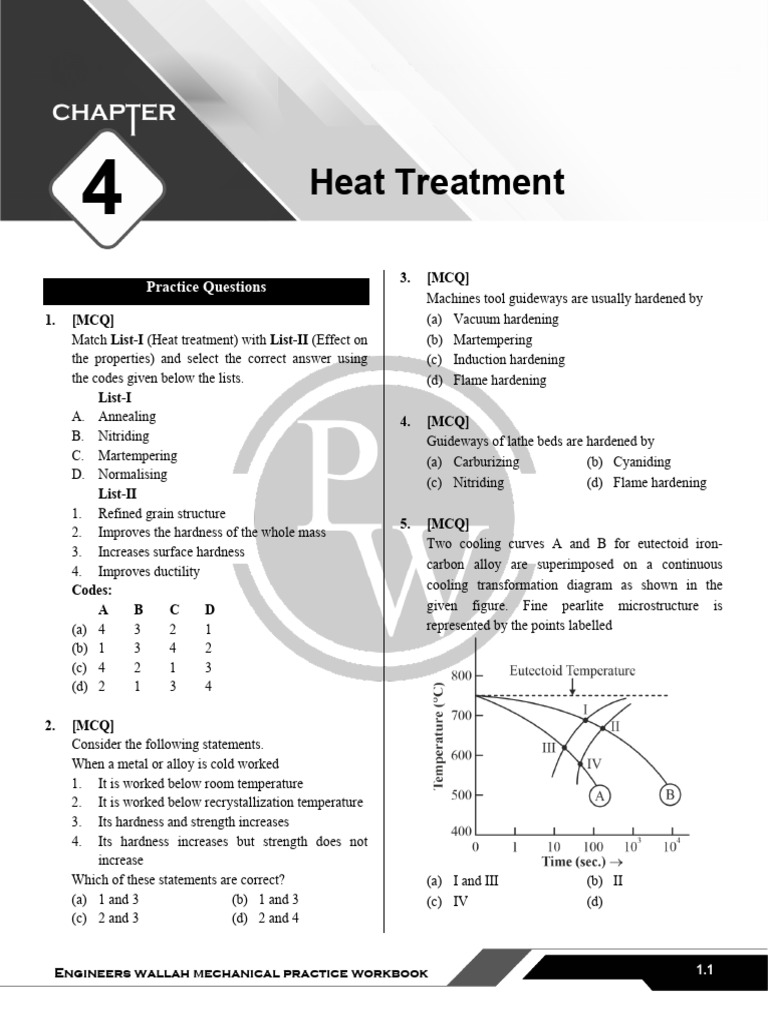Heat Treatment - Workbook 04 | PDF