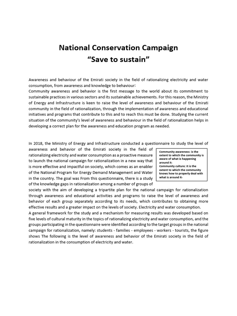 National Conservation Campaign Eng | PDF
