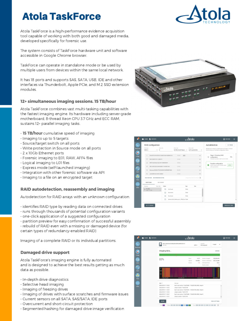 Atola TaskForce Brochure | PDF
