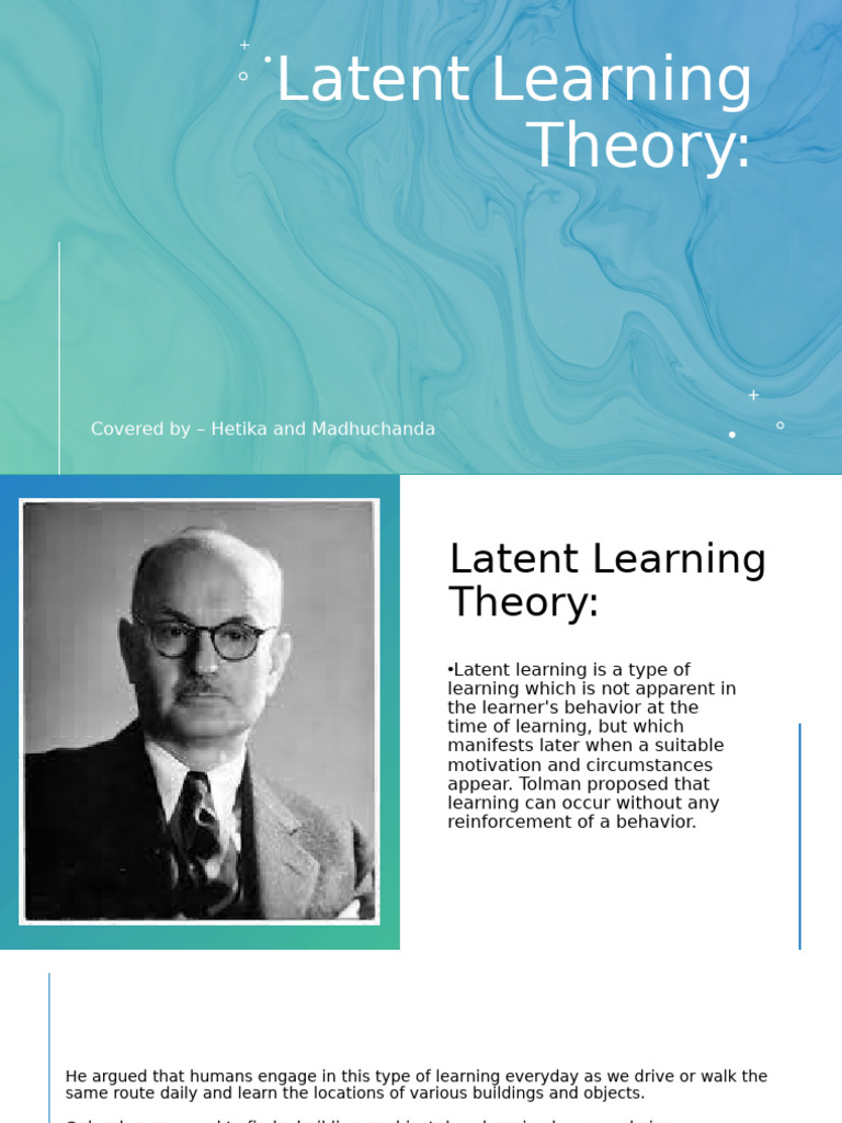 Latent Learning Theory | PDF